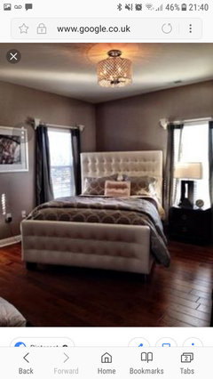 Would you put a large frame behind the bed? | Houzz UK