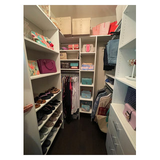 Walk-in closet with Lots of Open shelving and Hang-Space - Contemporary ...