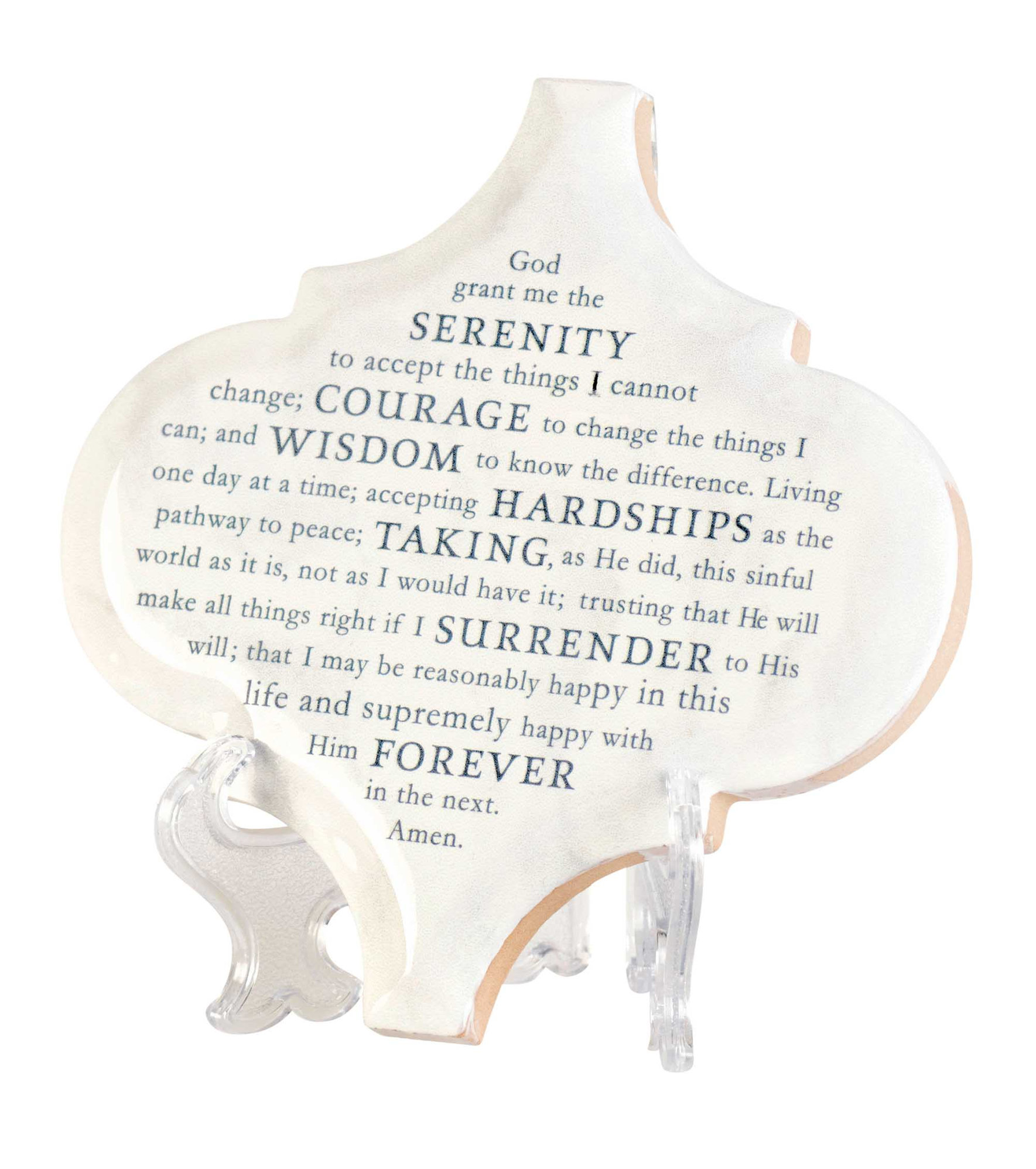 Serenity Prayer Tile Arabesque - Contemporary - Decorative Objects And ...