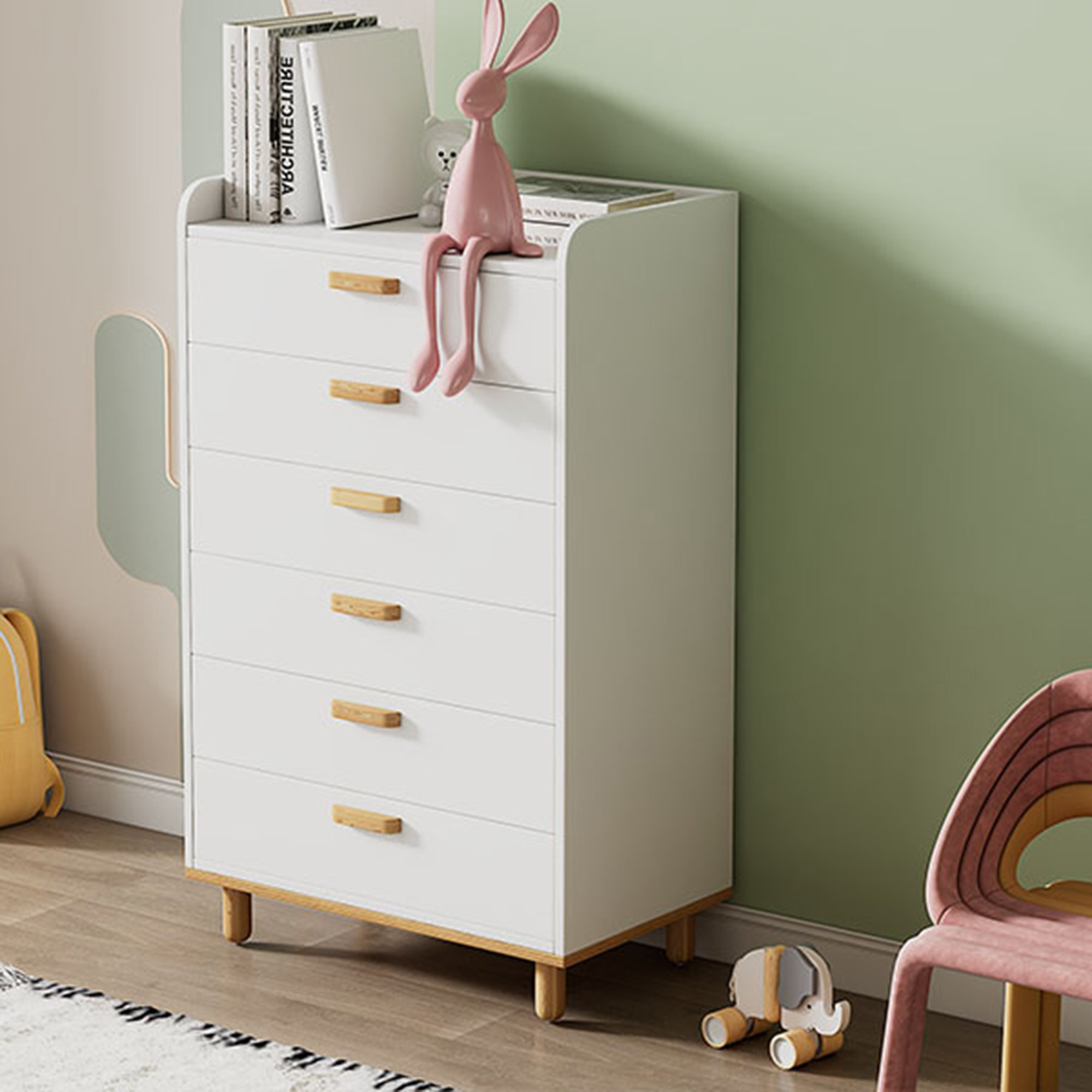 6-Drawer MDF Chest, White - Transitional - Dressers - by AquaView Inc ...