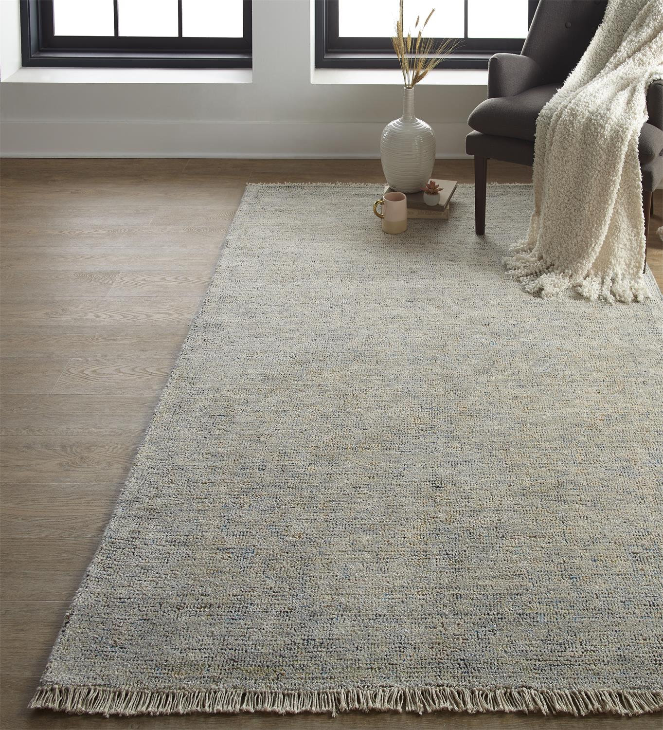 Feizy 8802FBGE Caldwell Hand Woven Blue / Gray Area Rugs, 9' x 12 ...