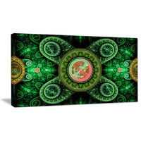 Green Psychedelic Relaxing Art, Abstract Canvas Art Print, 40"x20"x1 ...