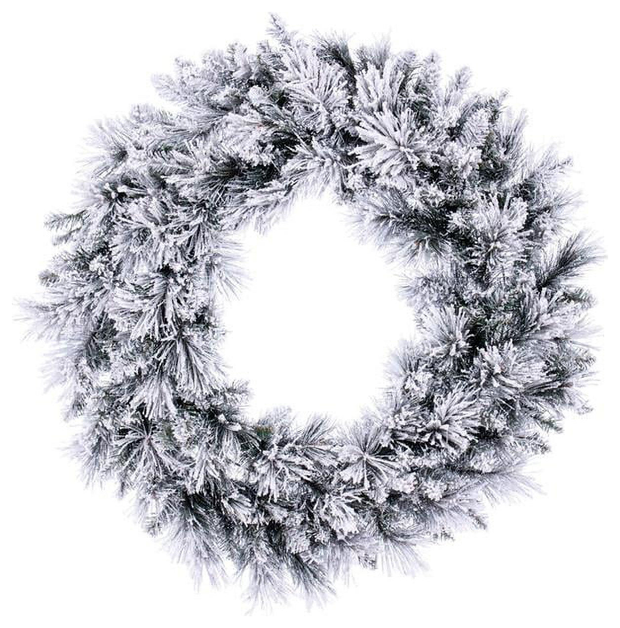Vickerman G225736 36" Flocked Jackson Wreath, 195 Realistic Hardneedle ...