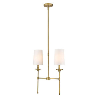 2 Light Chandelier In Transitional Style-24 Inches Tall and 5.5 Inches ...