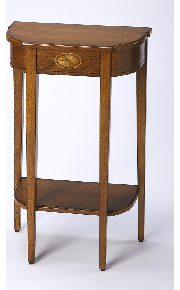 Butler Console Table, Olive Ash Burl - Transitional - Console Tables ...