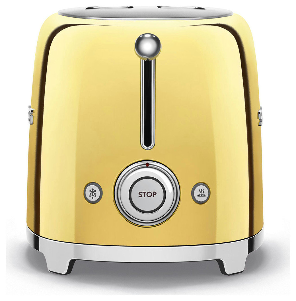 Smeg 50s Retro Line Gold 2-Slice Toaster - Transitional - Toasters - by ...
