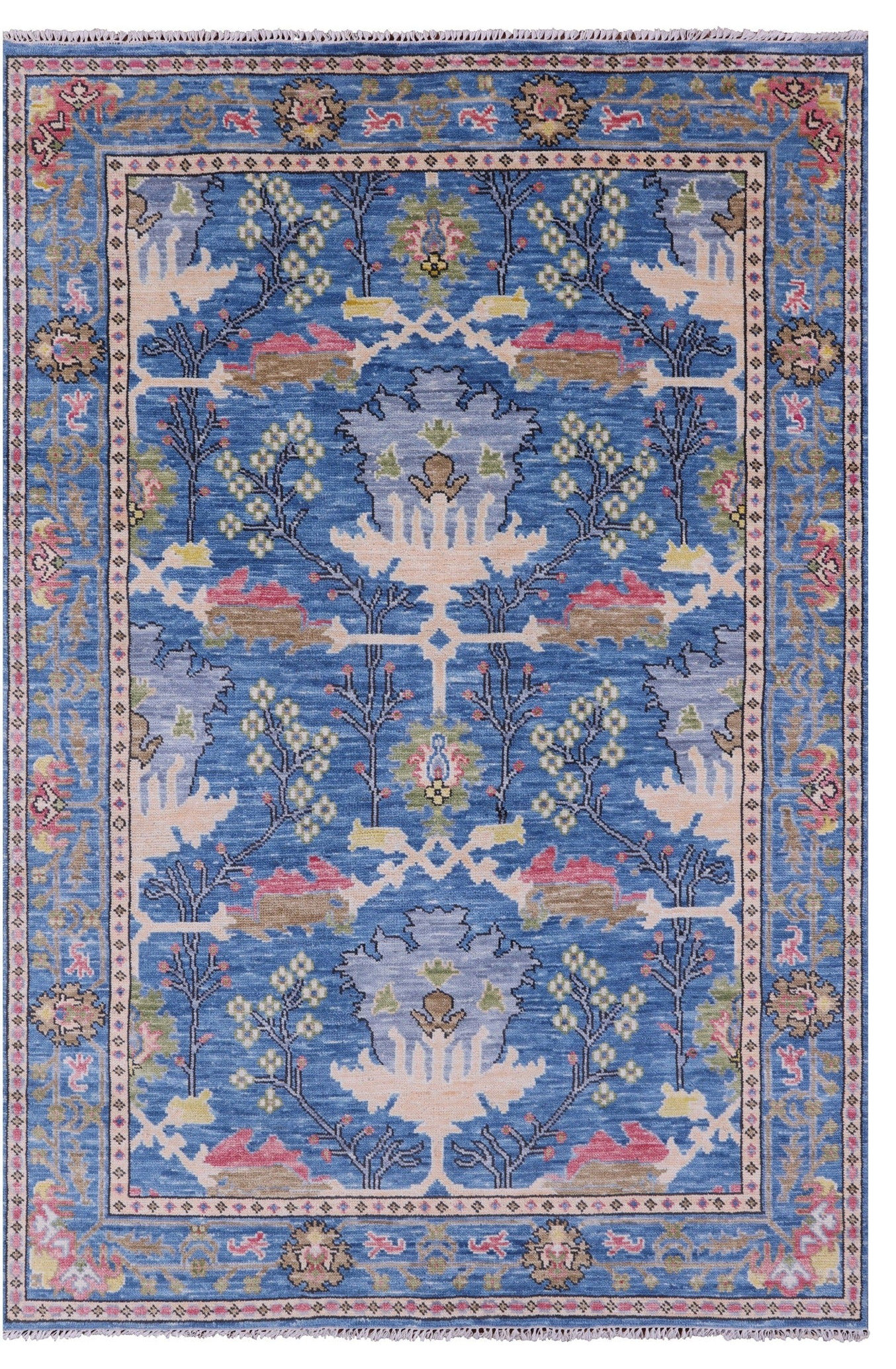 6' 1" X 9' 2" Hand Knotted William Morris Wool Rug - Q19281, 6' 1" X 9 ...
