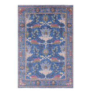 6' 1" X 9' 2" Hand Knotted William Morris Wool Rug - Q19281, 6' 1" X 9 ...