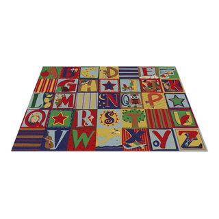 Alphabet Seating Rug Earth Tone, 4 X 6 - Contemporary - Kids Rugs - by ...