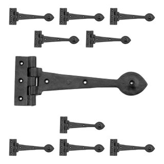 Black Wrought Iron Strap Hinge Pack of 10 Kitchen Cabinet Door Gate ...