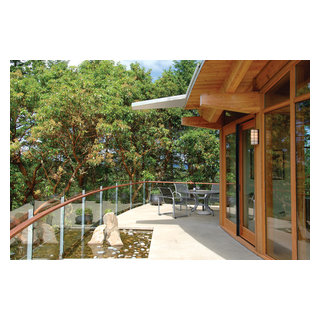 Ridge House | Roof Rainwater Scupper and Pond - Contemporain ...