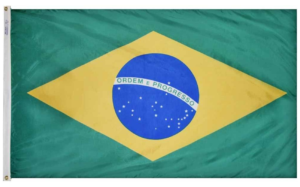 Brazil, 5'x8' Nylon Flag - Traditional - Flags And Flagpoles - by ...