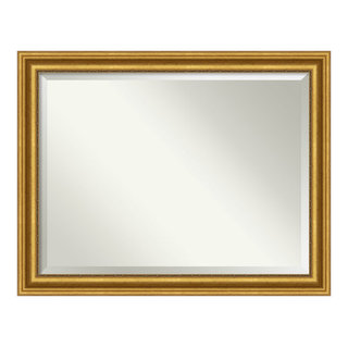 Parlor Gold Framed Wall Mirror, 45.75 in. x 35.75 - Traditional - Wall ...