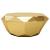 Diamond Coffee Table Gold, Geomtric Shaped Gem Cocktail Table ...