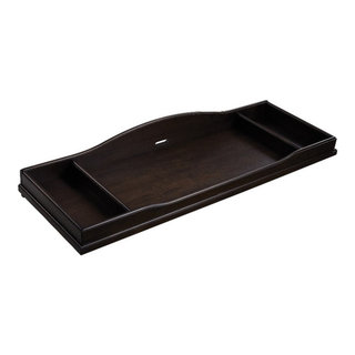 Baby Cache Glendale Traditional Wood Changing Station in Charcoal Brown ...