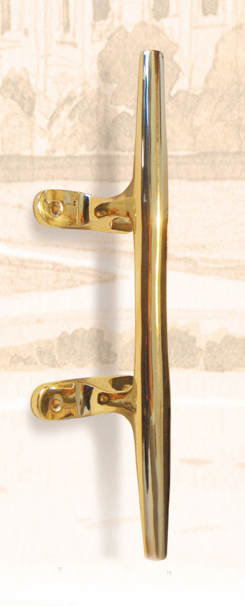 10" Polished Brass Cleat - Beach Style - Cabinet And Drawer Handle ...