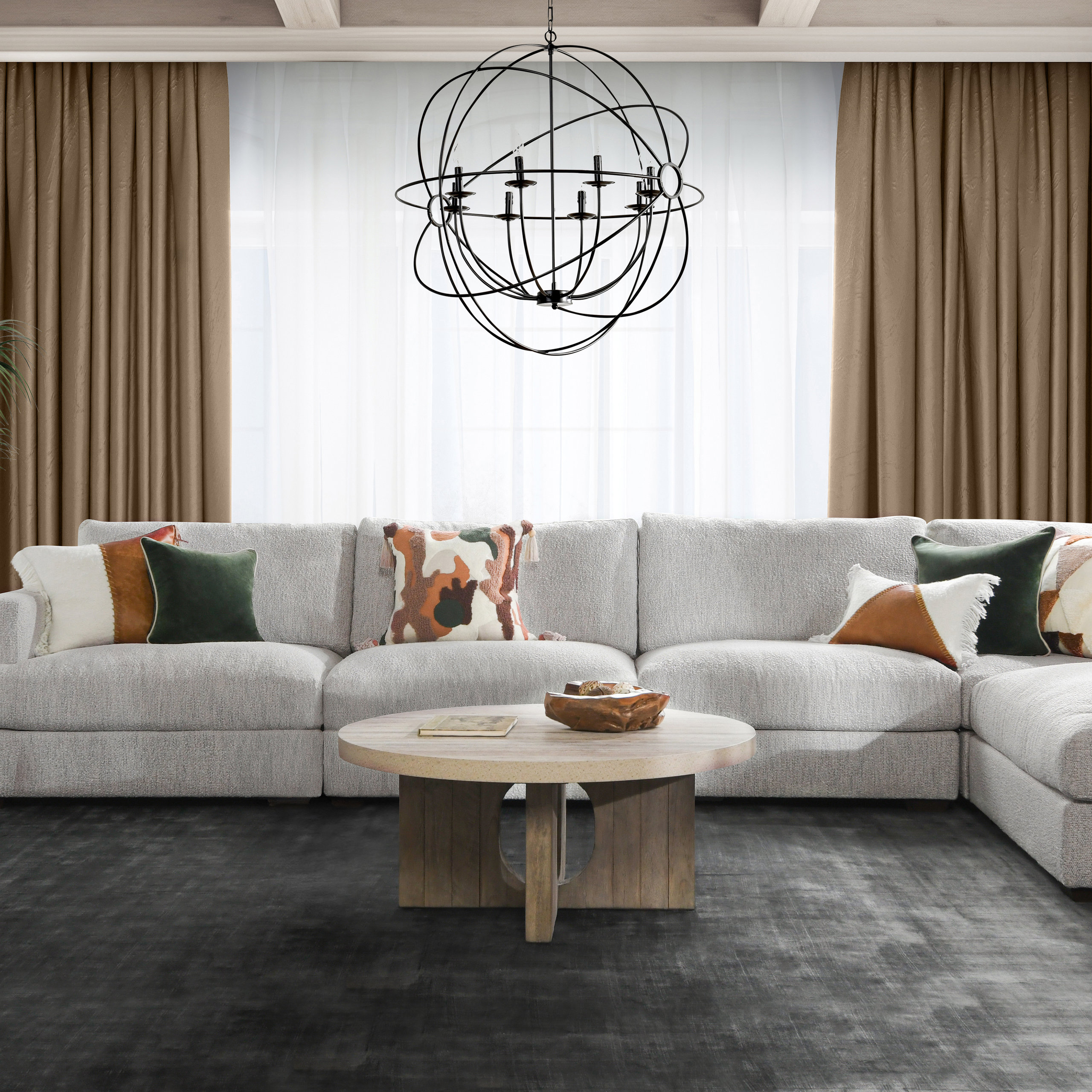 Talbot 42" Round Coffee Table - Farmhouse - Coffee Tables - by Kosas ...