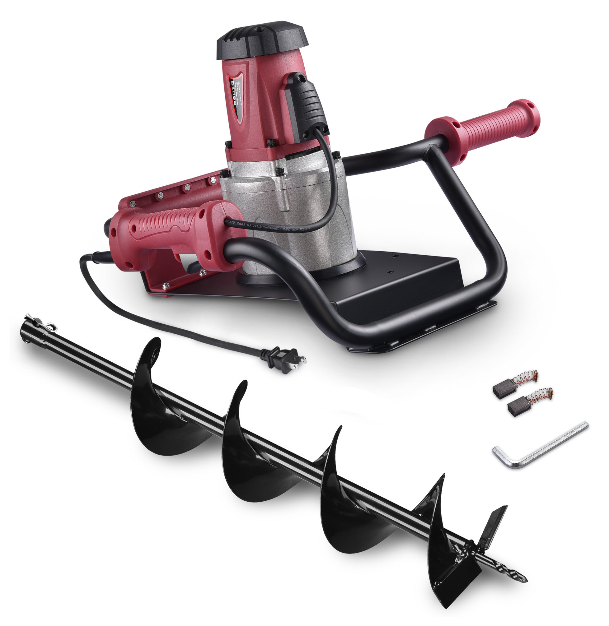 1500W Electric Post Hole Digger Earth Auger Drill Plant Soil Powerhead ...