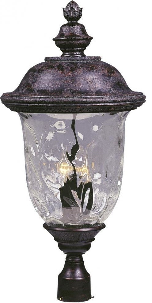 Carriage House DC 3-Light Outdoor Pole/Post Lantern in Oriental Bronze ...