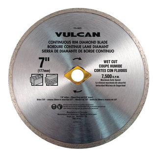 Vulcan 932971OR Continuous Rim Circular Saw Blade, 7" Dia - Traditional ...
