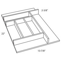 Century Components Trimmable Silverware Tray Insert, 13-7/8"x22 ...