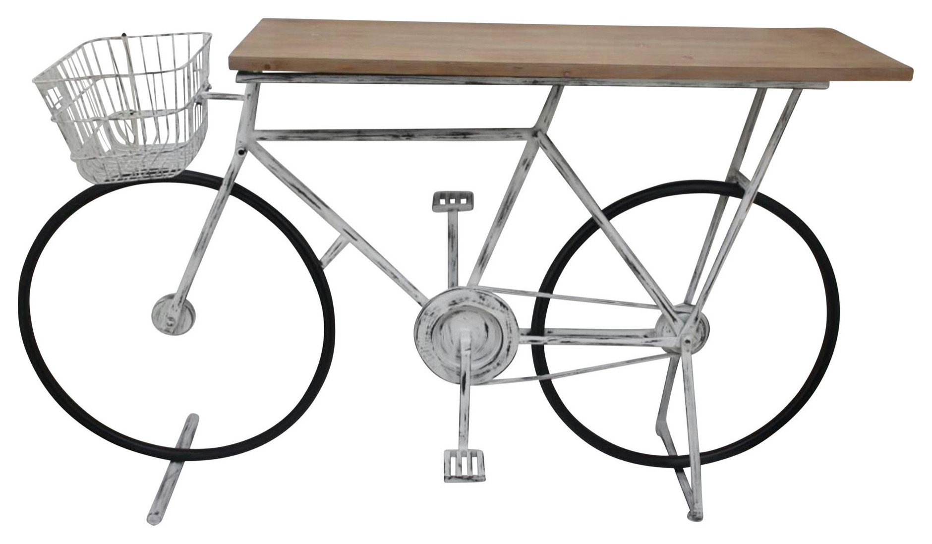 Bicycle Console Table, White - Eclectic - Console Tables - by Kolibri ...