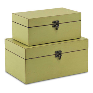 Green Storage Boxes - Lestina Set - Contemporary - Decorative Boxes ...