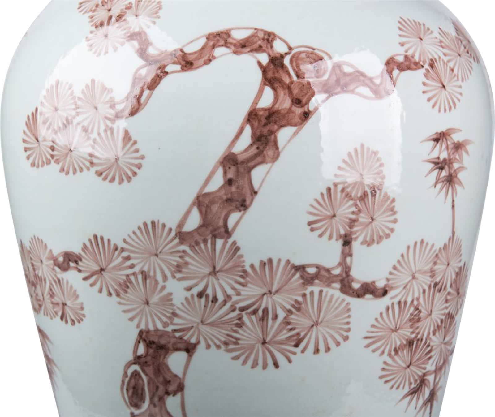 Handcrafted Ceramic Moka Pine Jar, Large - Asian - Decorative Jars And ...