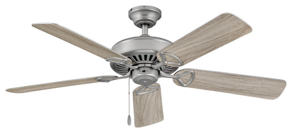 Windward 52" Fan, Weathered Wood, Silver - Transitional - Ceiling Fans ...