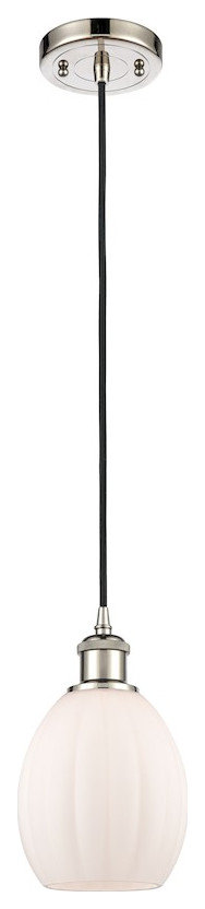 Innovations 81-LED Eaton 1-Lt Mini Pendant, P Nickel/White, 516-1P-PN ...