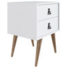 Amber Nightstand in White (Set of 2) - Midcentury - Nightstands And ...