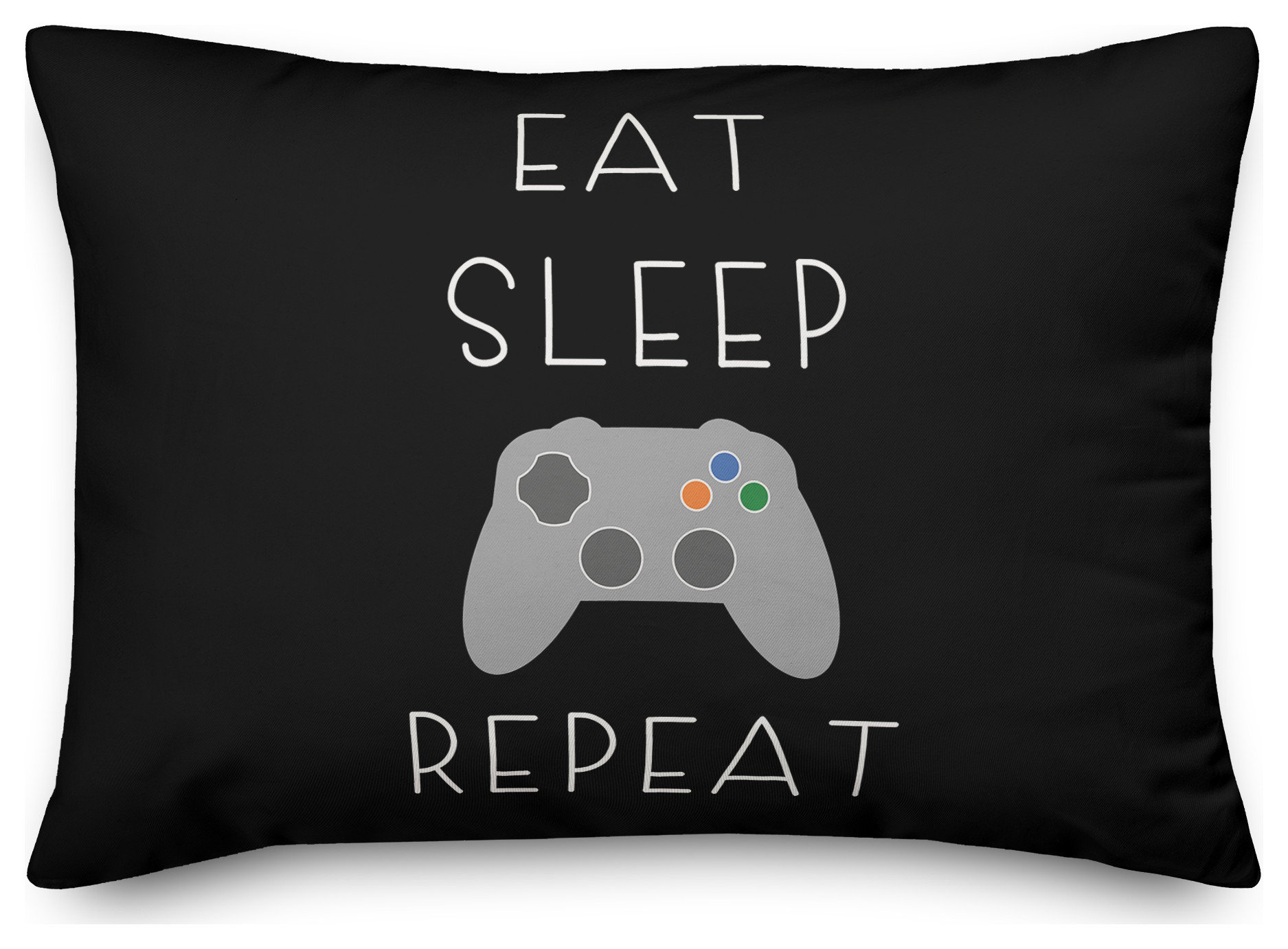 Eat Sleep Game 20 x 14 Spun Poly Pillow, 20 x 14 - Contemporary ...