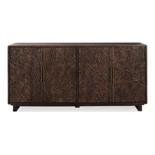 Albero 4-Door Mango Wood Sideboard Buffet by Kosas Home - Transitional ...