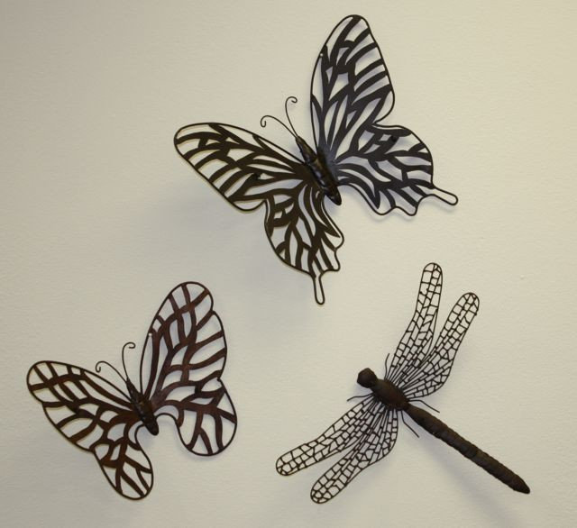 Luxe Iron Swallowtail Butterfly Wall Art Large Outdoor Hanging ...