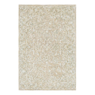Shelby Traditional Ivory, Seafoam Area Rug, 9'x13' - Contemporary ...