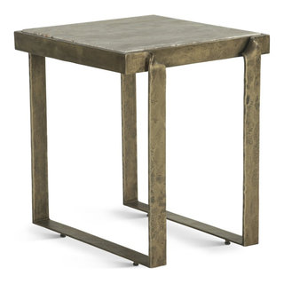 Rhodes 20 Side Table with Marble and Antique Brass - Contemporary ...