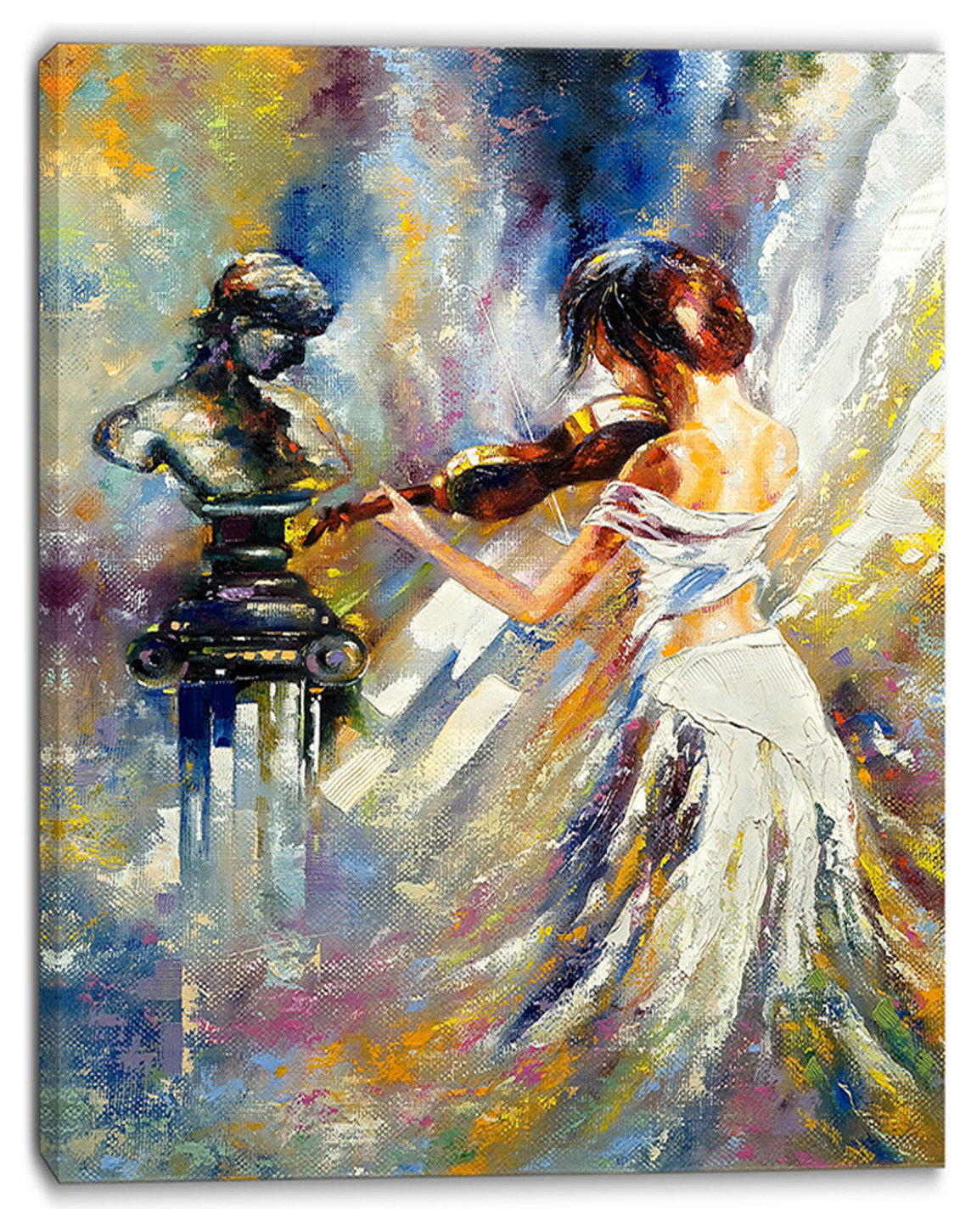 "Love With Endless Music" Abstract Canvas Art Print, 12"x20 ...