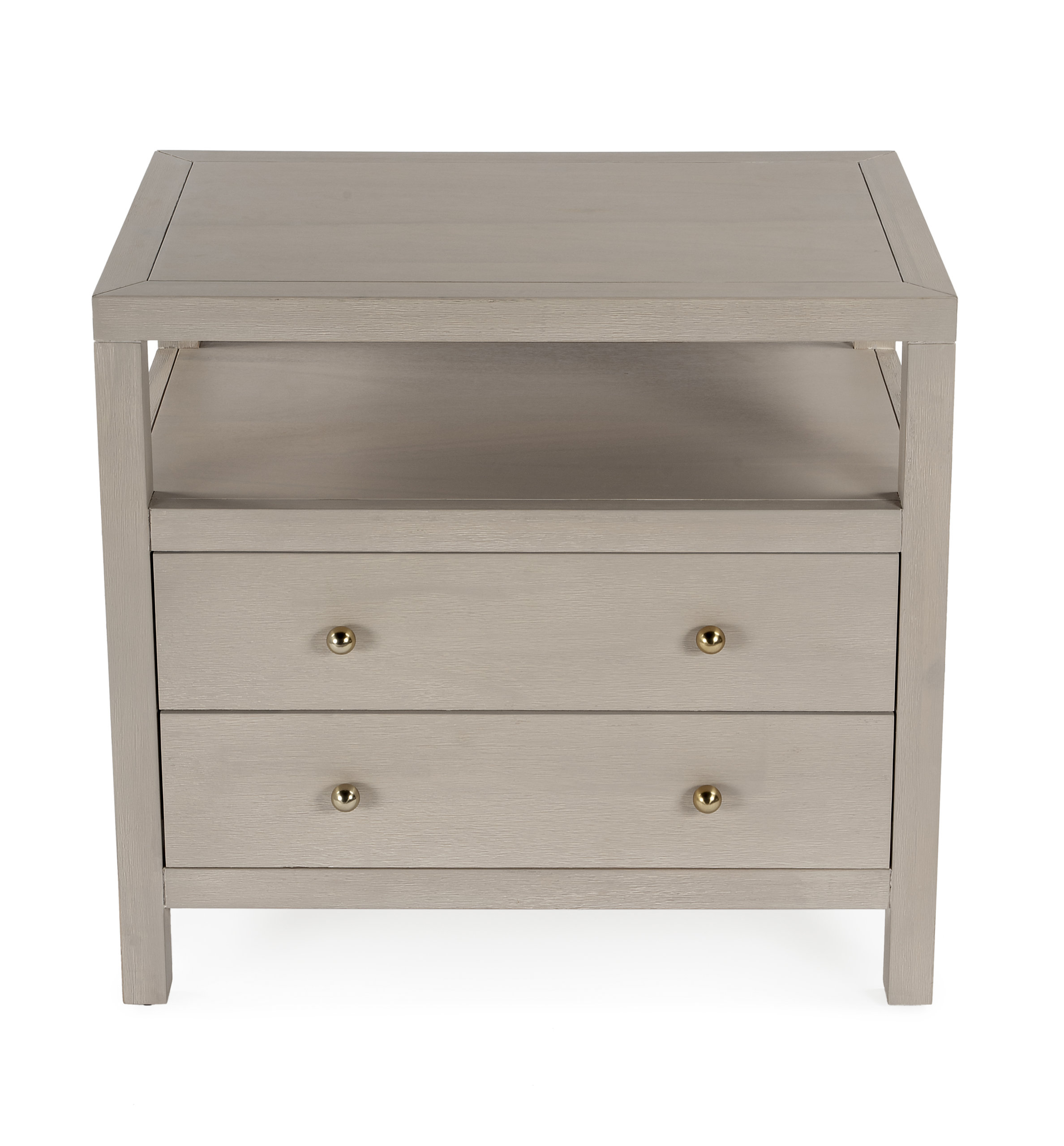 Nora 2-Drawer Wood Wide Nightstand - Transitional - Nightstands And Bedside Tables - by Butler ...
