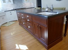 Which stain - Red oak floor + cherry cabinets