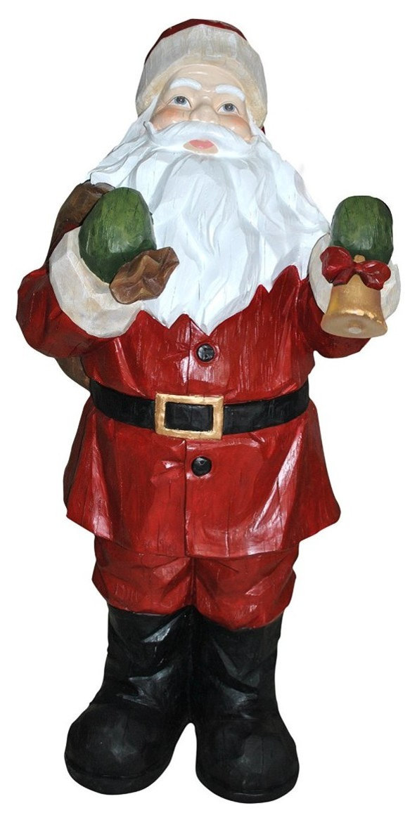 12" Santa Statue, 5x12 - Traditional - Outdoor Holiday Decorations - by ...