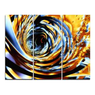 "Fractal 3-D Whirlwind Stripes" Art Canvas Print, 3 Panels, 36"x28", 36 ...