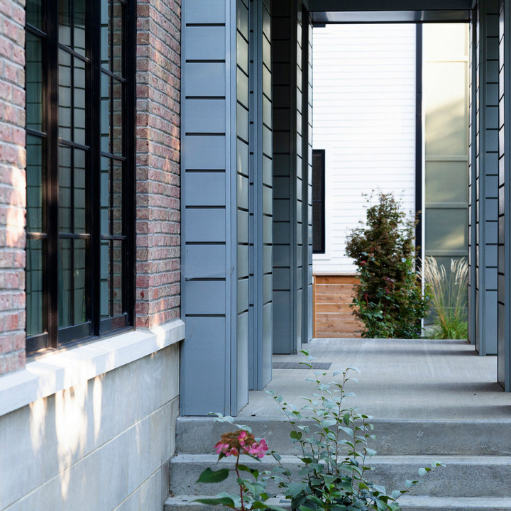 75 Pink Brick Exterior Home Ideas You'll Love - June, 2025 | Houzz