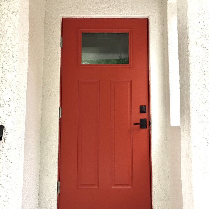 75 Entryway with an Orange Front Door Ideas You'll Love - March, 2026 ...