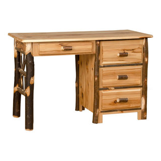 Hickory Log Writing Desk - Rustic - Desks And Hutches - by Furniture ...
