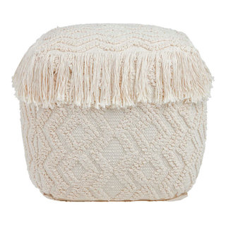 TOV Furniture Inca Pouf - Scandinavian - Floor Pillows And Poufs - by HedgeApple | Houzz