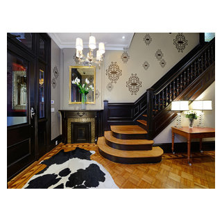Extraordinary 28-foot wide Queen Anne mansion - Transitional - Entry ...