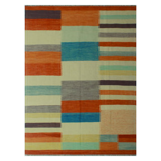 Winchester Kilim Vonnie Rust Rug, 7'9 x 9'10 - Contemporary - Area Rugs ...