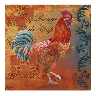 Art Licensing Studio 'Coq Motifs' Canvas Art, 24"x24" - Farmhouse ...
