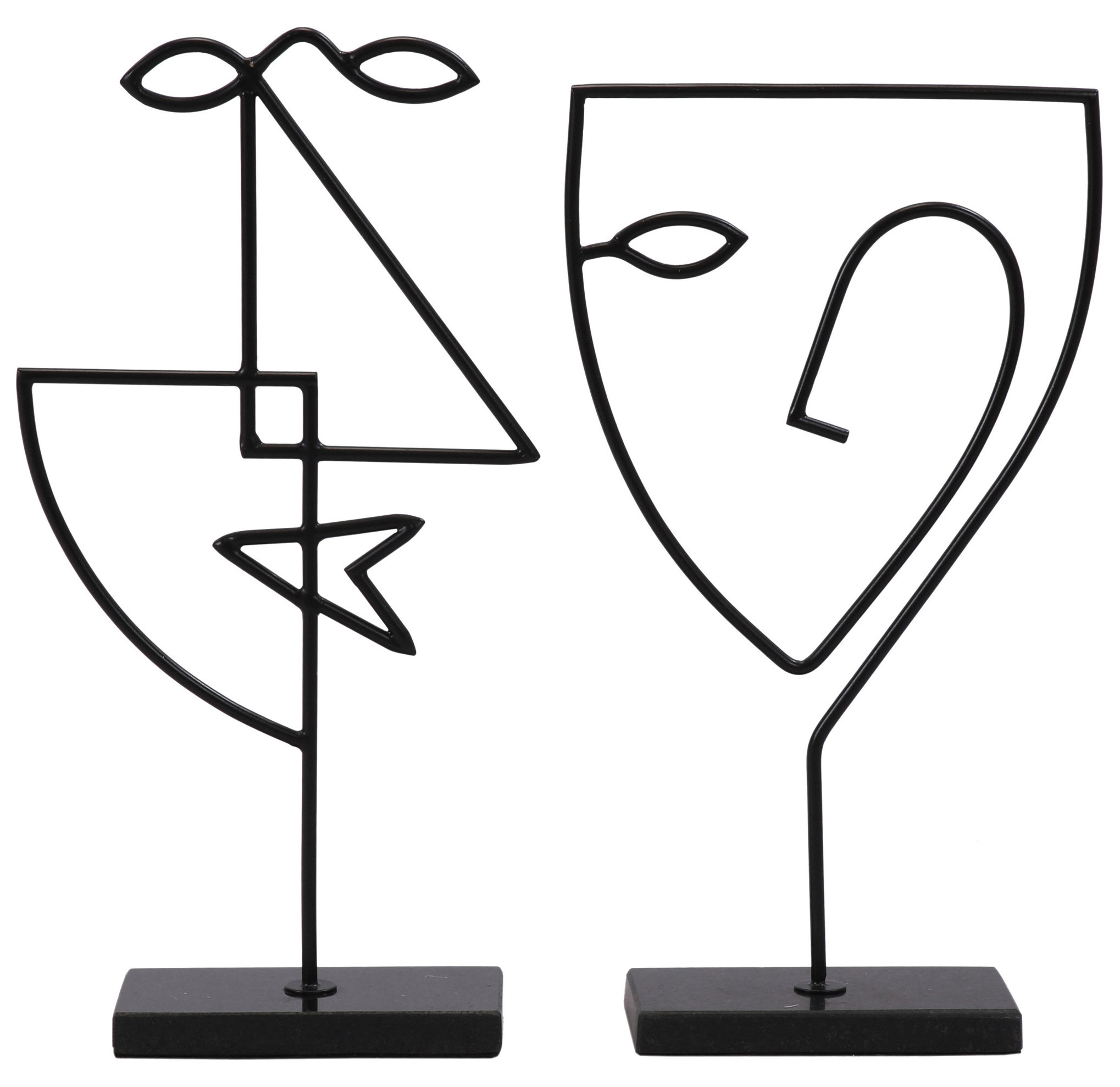 2-Piece Posie Decorative Statue Set, Small - Contemporary - Decorative ...