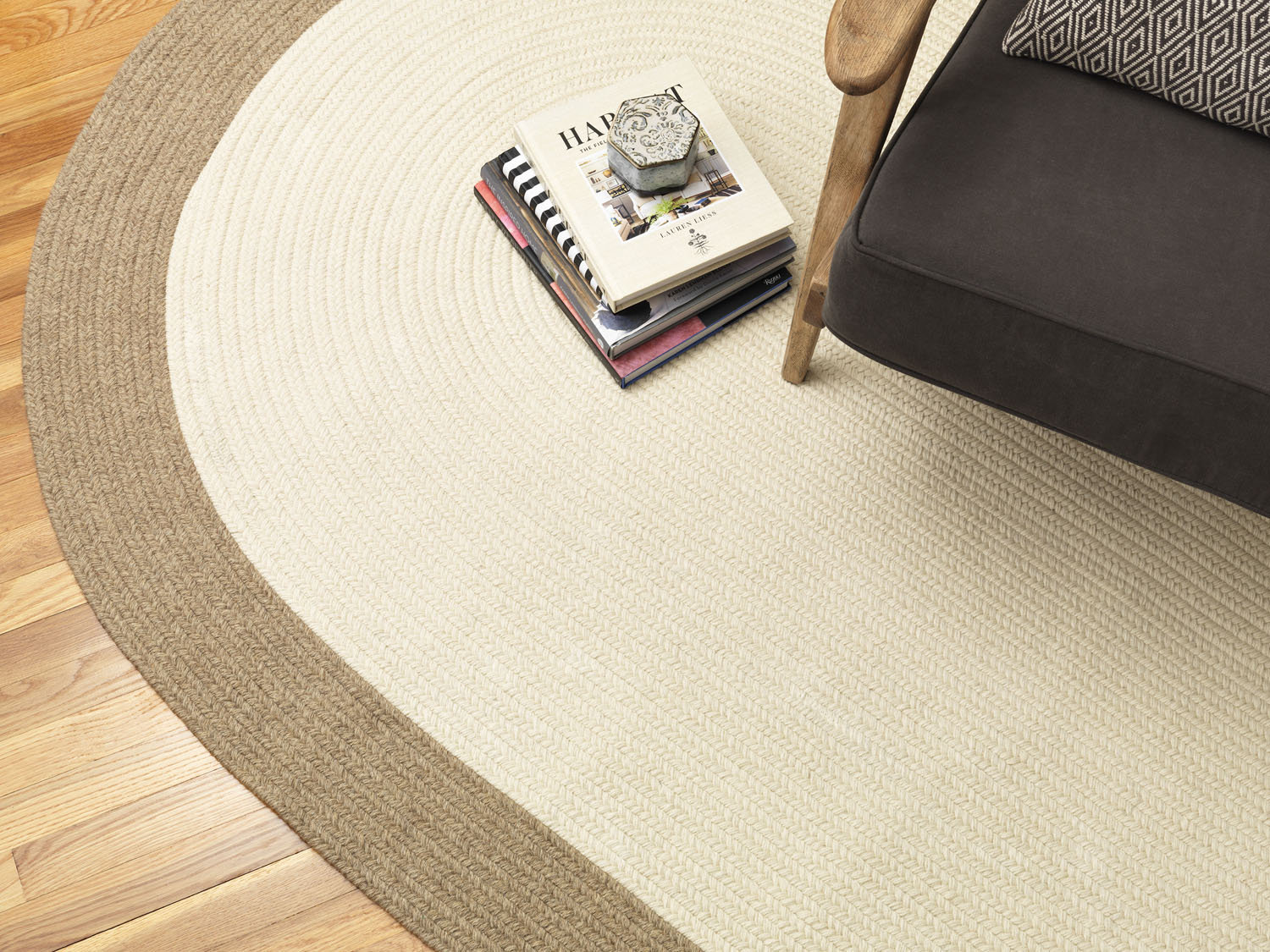 Colonial Mills Hudson HN01 Natural All-Natural/Eco Area Rug, Round 6'x6 ...